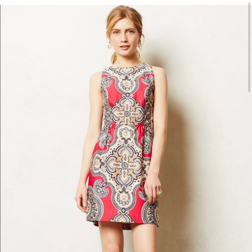 Anthropologie Moulinette Soeurs Geidi Pink Paisley Dr… - Gem